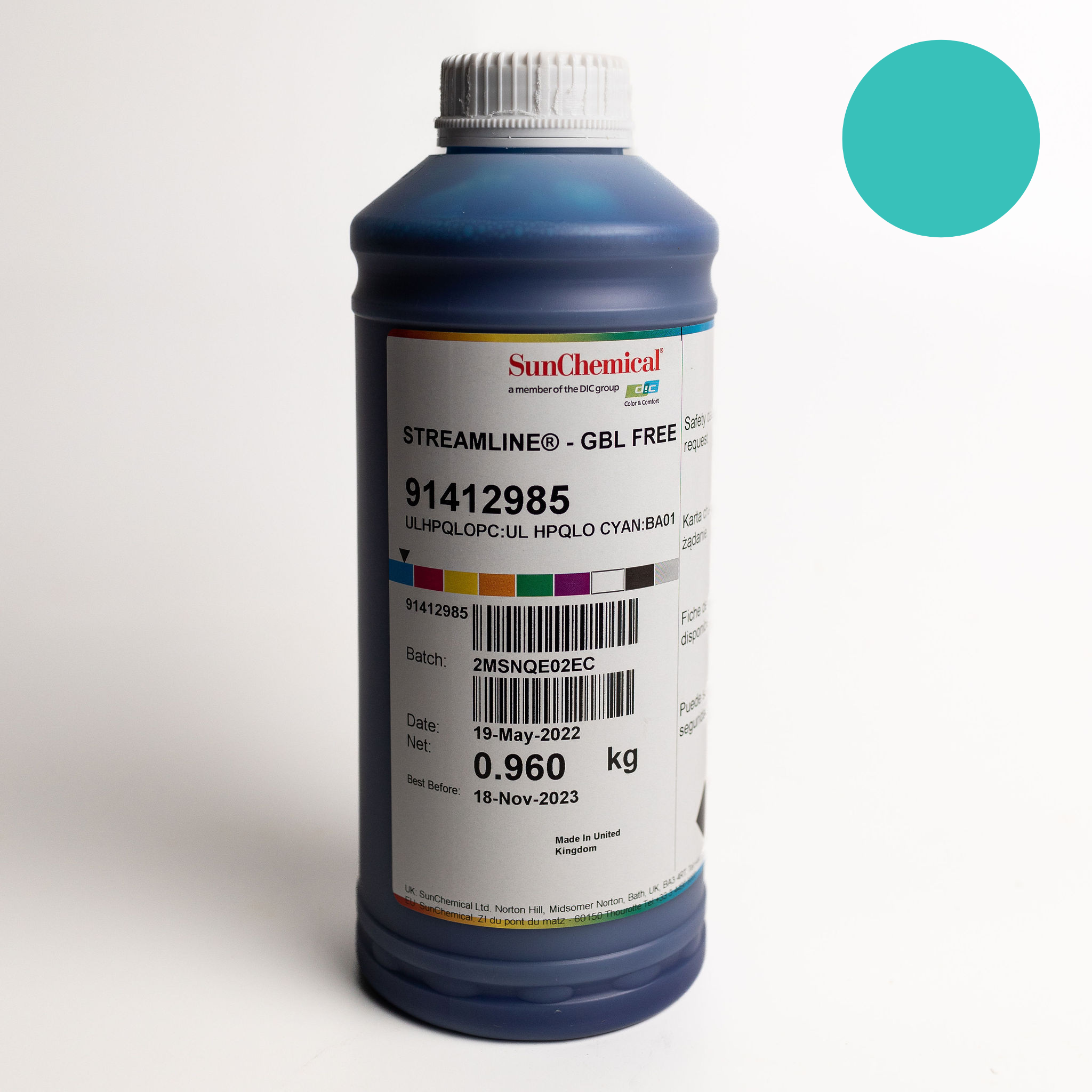 The Digital Ink Company / Streamline Ultima HPQ LO - Cyan 1L Refill