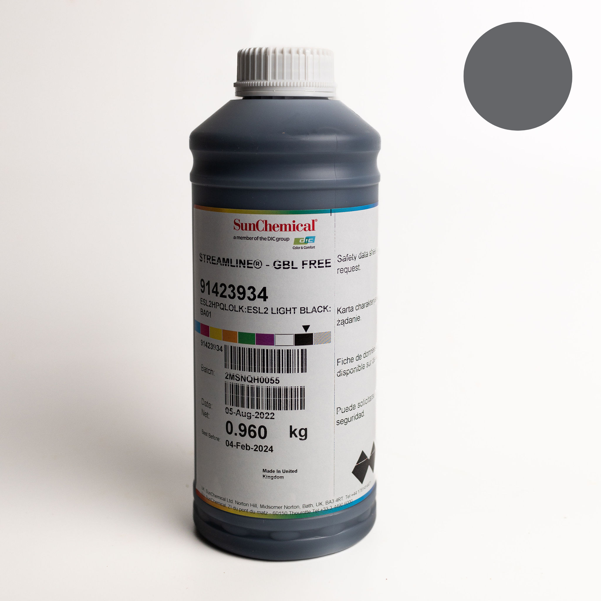 The Digital Ink Company / Streamline ESL2 - Light Black 1L Refill